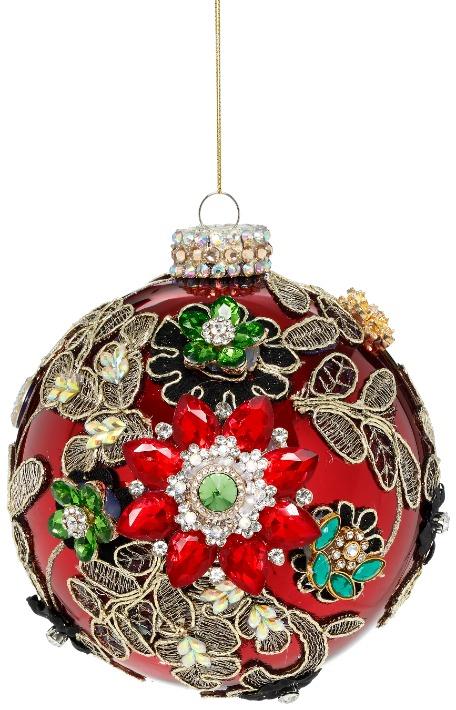 Kings Jewel Ball Ornament, Red - 5 Inches - Official Mark Roberts ...